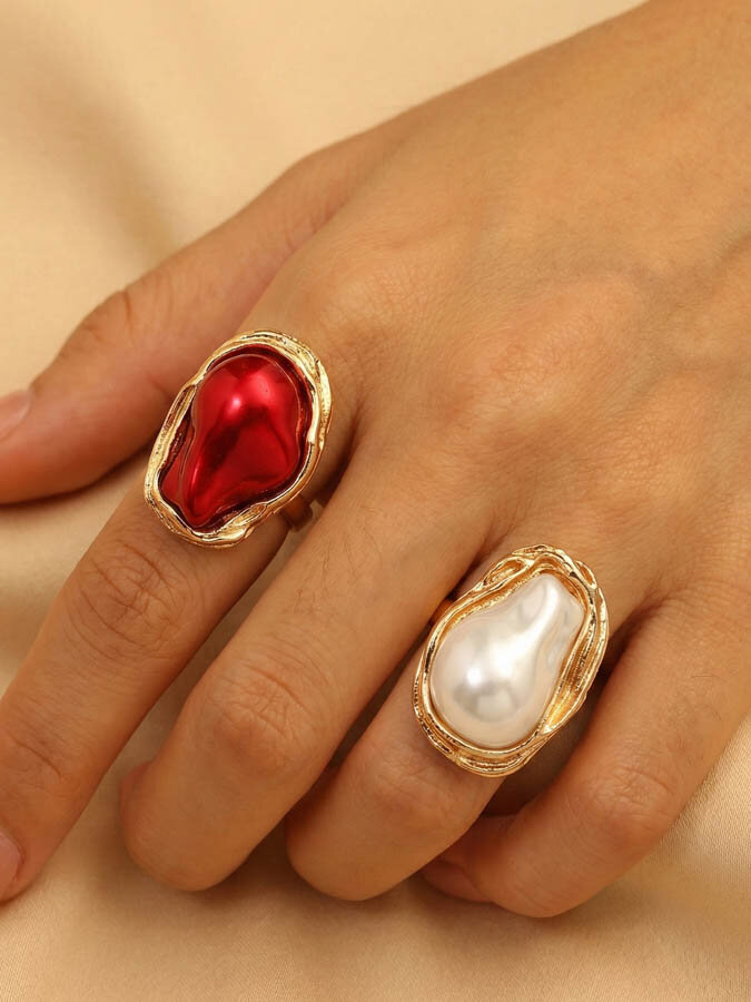 Кольцо, жемчуг имитация