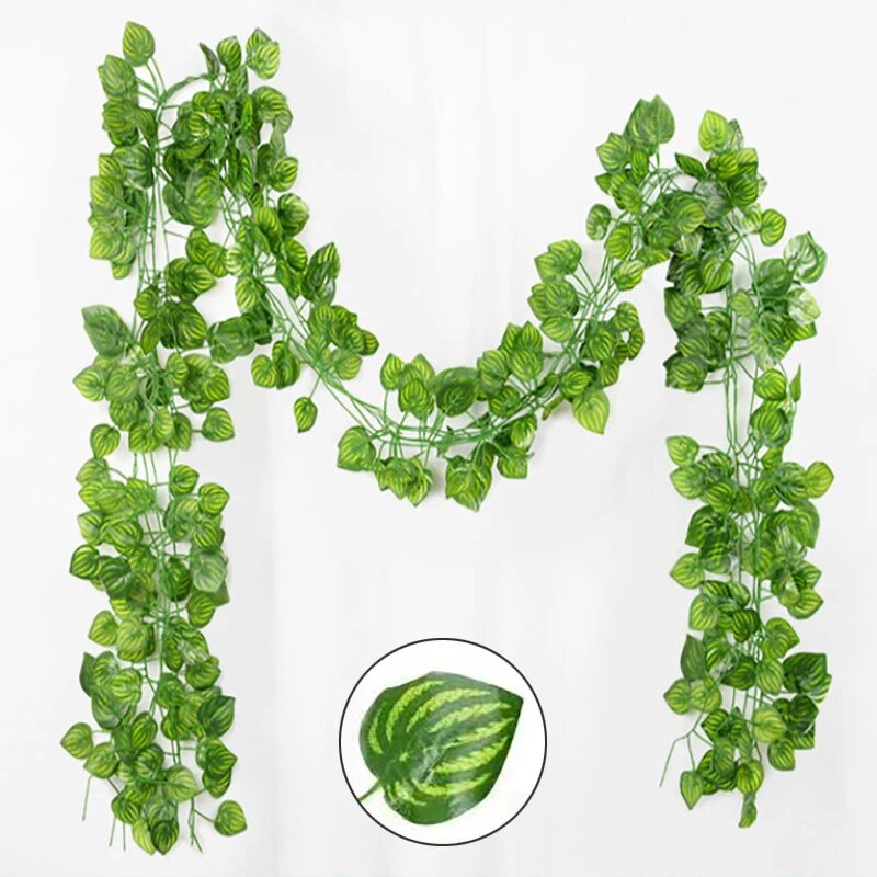 Искусственные листья виноградной лозы VINE 2.1m (1 String), Watermelon leaves