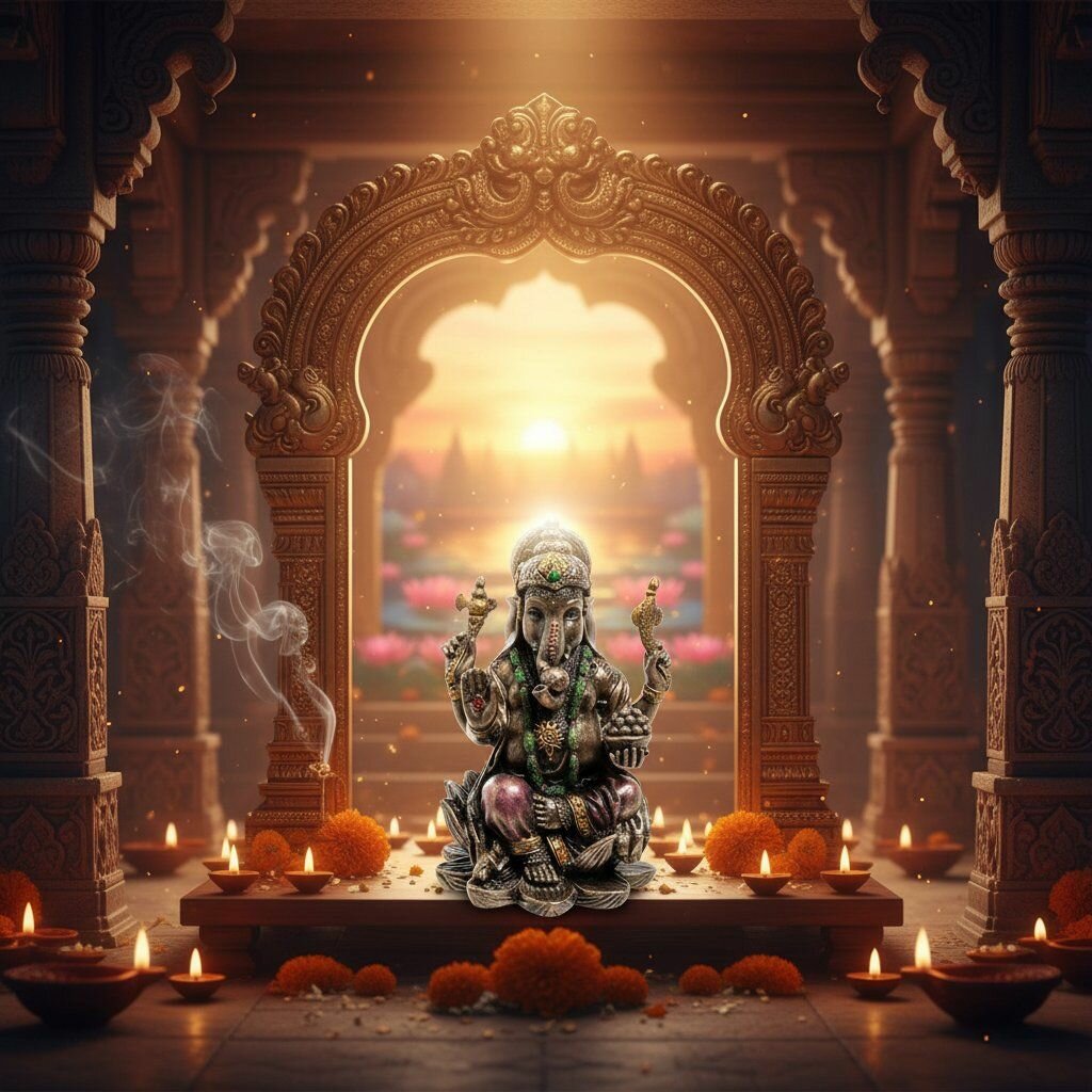 Статуэтка Ганеш - Бог мудрости и благополучия A2100393