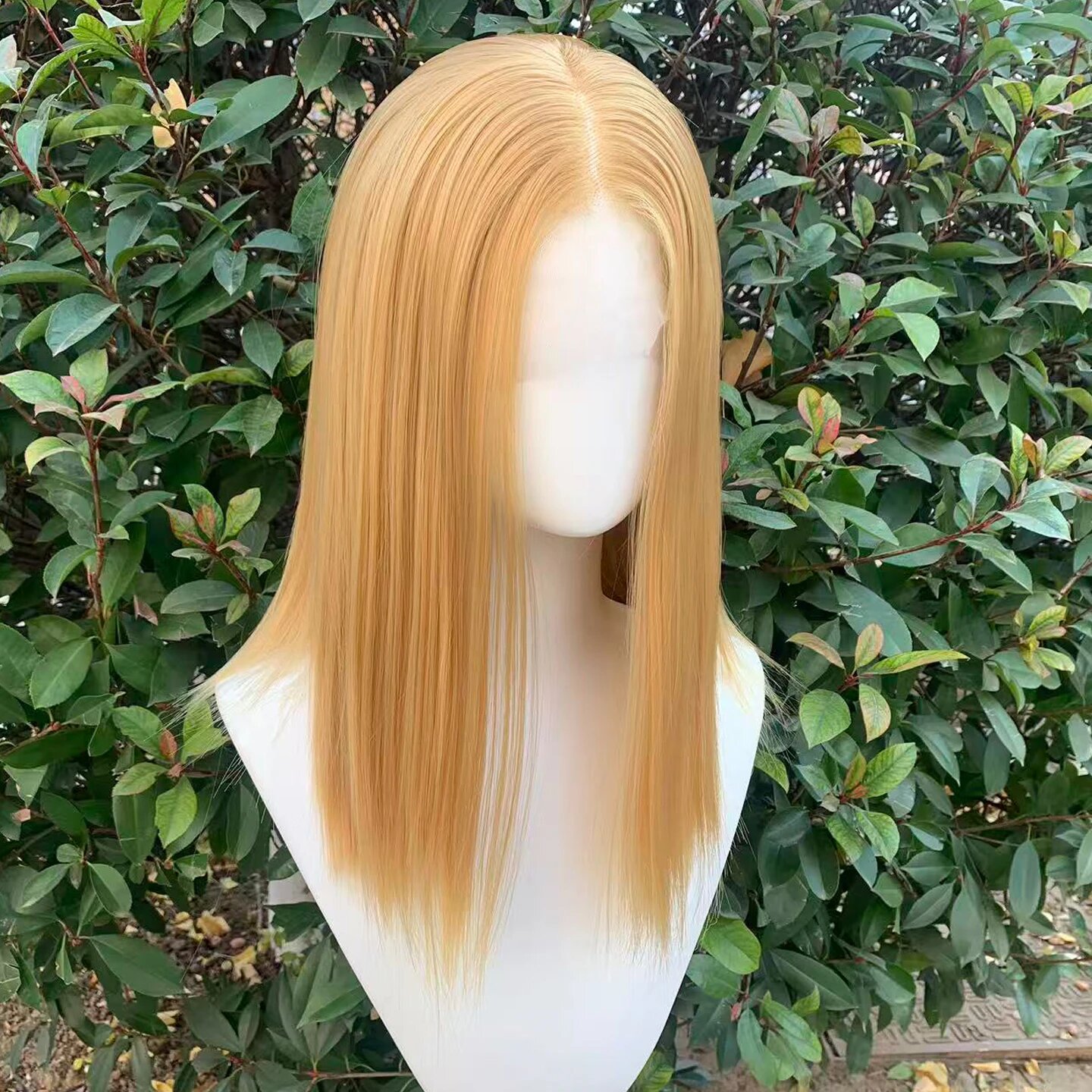 Синтетический парик Muzinuo золотой желтый прямой