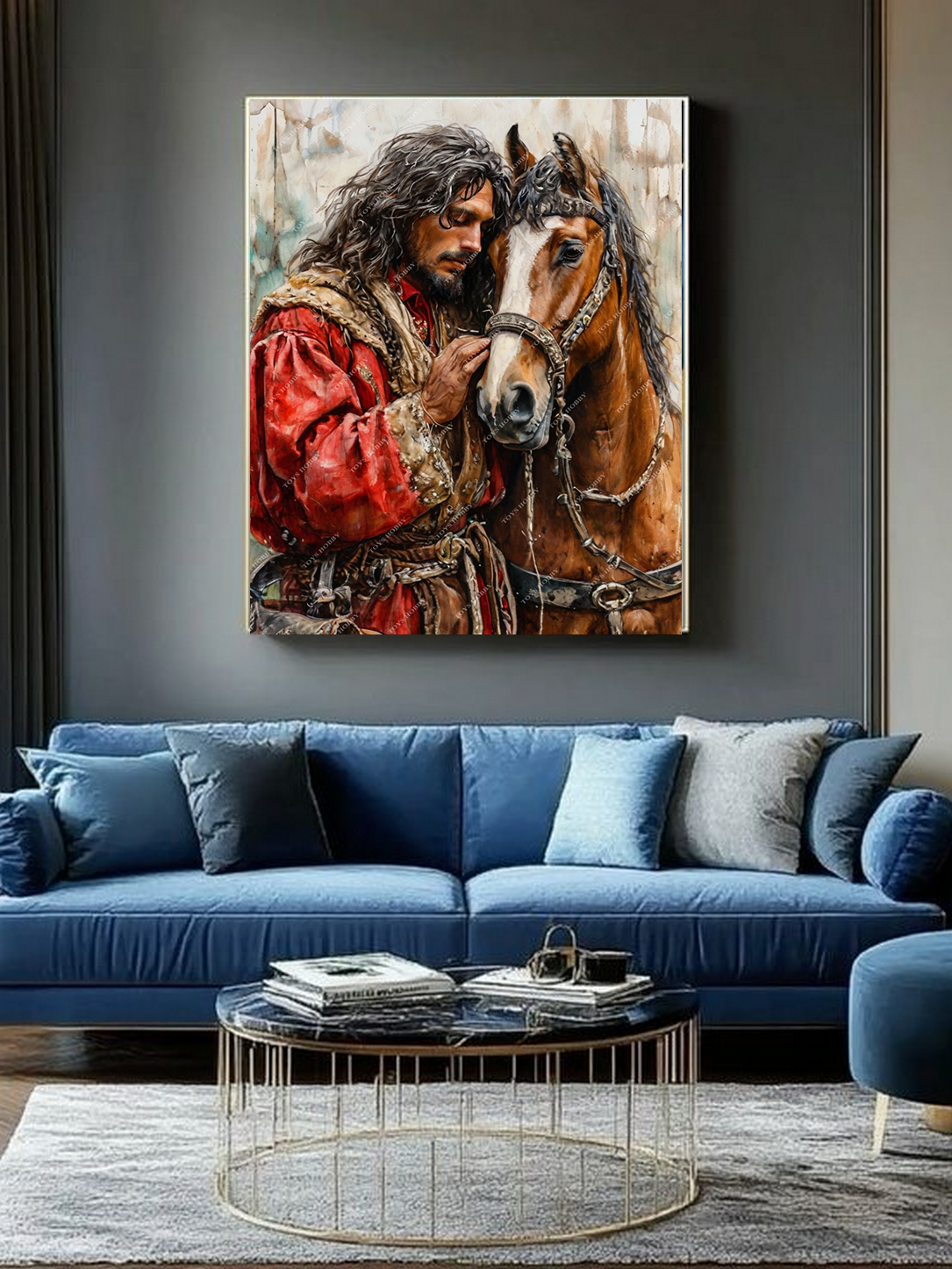Картина по номерам "Цыган с лошадью" 40х50 см, хлопковый холст на подрамнике, акрил, АртТойс