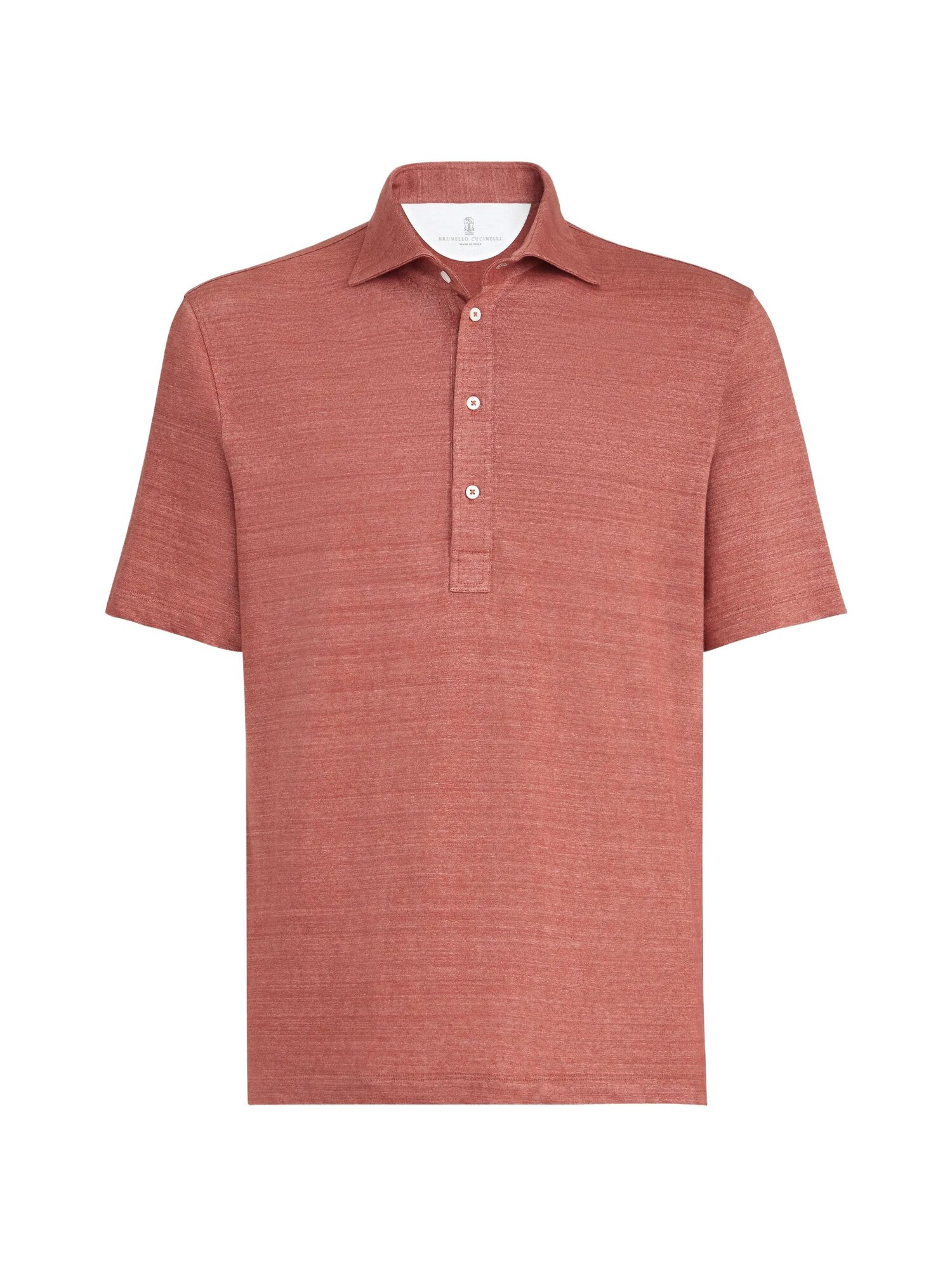 Рубашка Linen and cotton mélange jersey polo with shirt-style collar