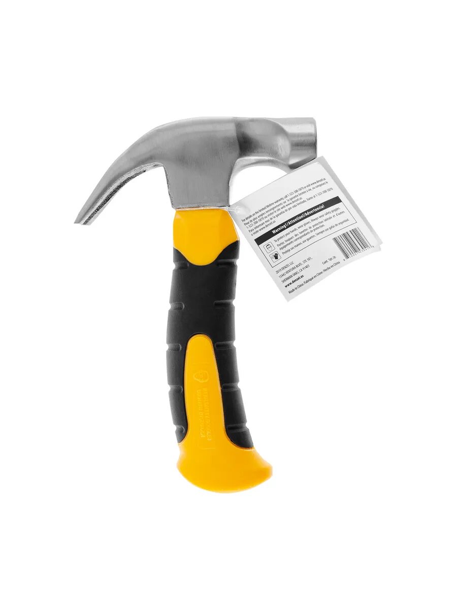 Молоток-гвоздодер мини, боек с магнитом, ф, DENZEL, 7710443