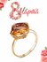 Кольцо ZLATBERRY, серебро, 925 проба, султанит, размер 21.5, розовый, зеленый, к...