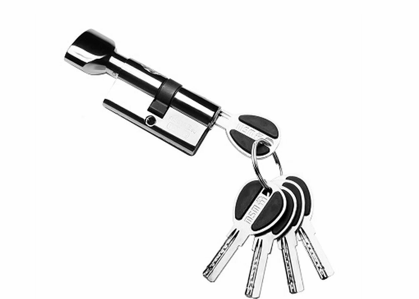 Цилиндровый механизм MSM Locks, Перфорированный ключ-вертушка CW 70 ММ CP (хром)