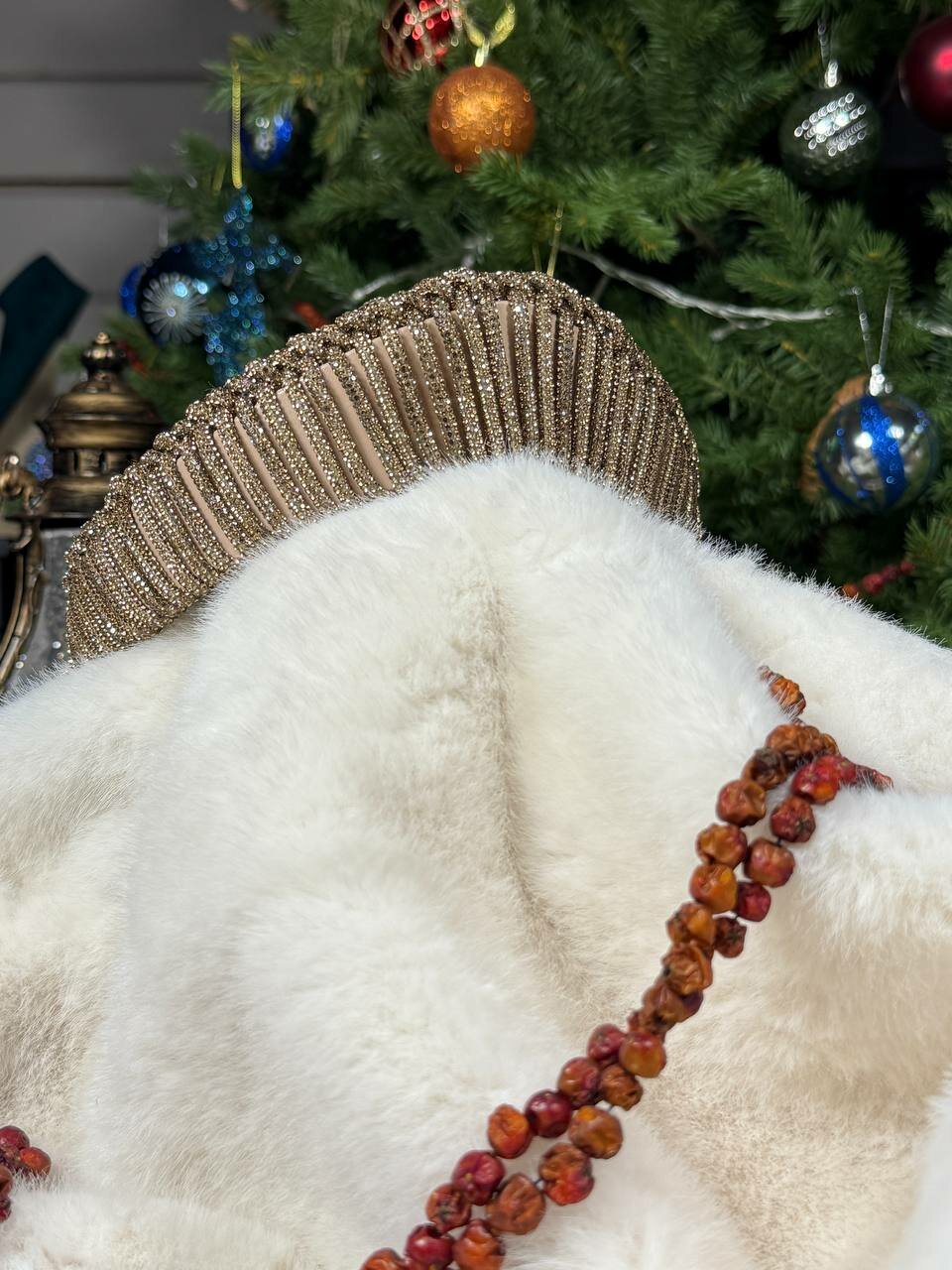 Кокошник Ободок в Русском Стиле Стразовый Блестящий