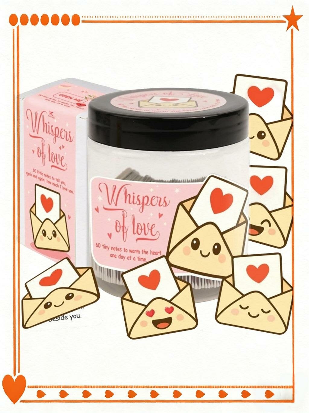 Банка с романтическими записками «День святого Валентина», B