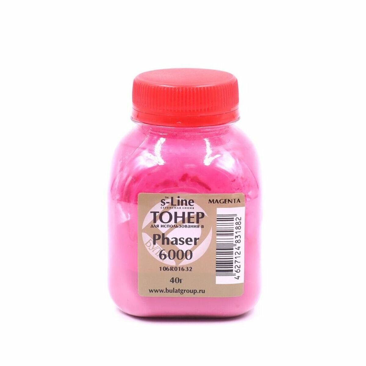 Тонер булат s-Line Xerox Phaser 6000 (Пурпурный, банка 40 г)