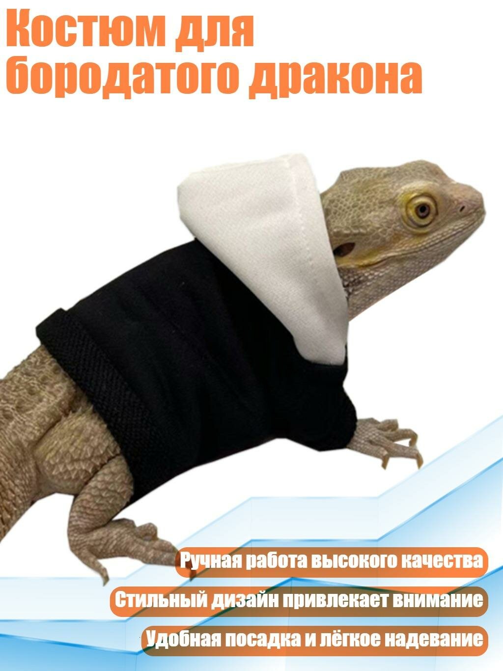 Костюм для бородатого дракона, Черно-белый