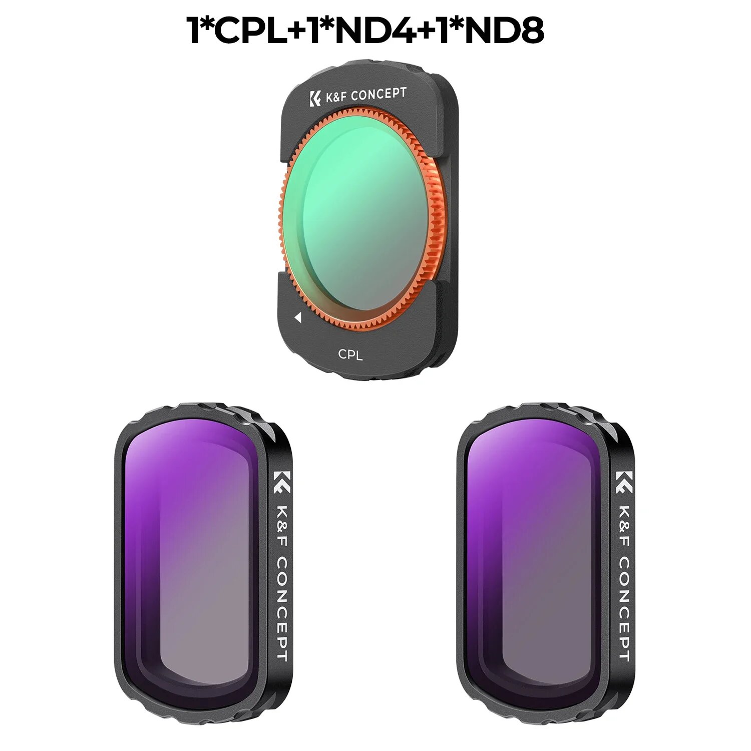 Магнитные фильтры K&F CONCEPT для DJI Osmo Pocket 3, Color: 1CPL 1ND4 1ND8