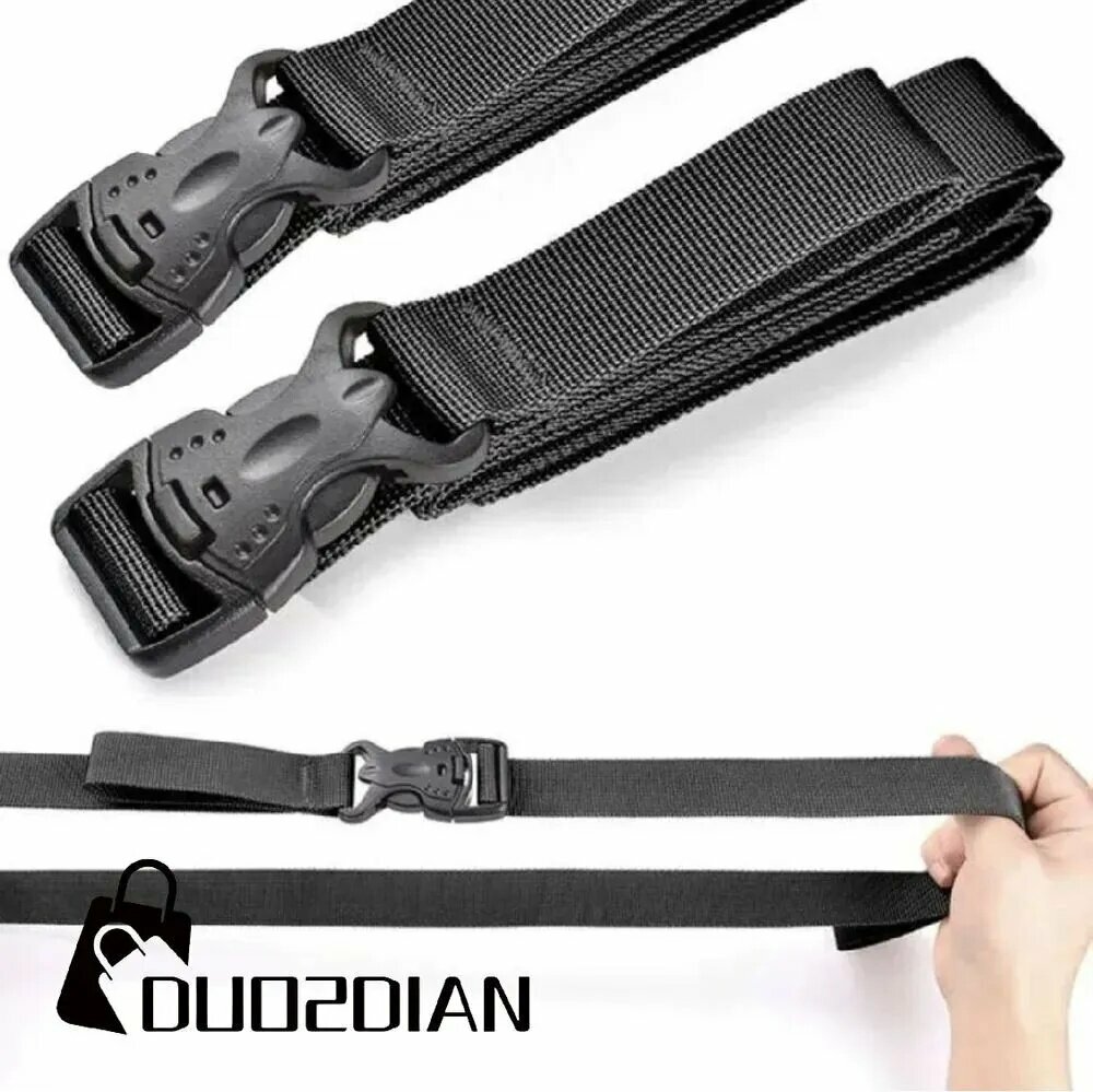 Стропа для крепления груза туристическая (2шт. в комплекте)черный