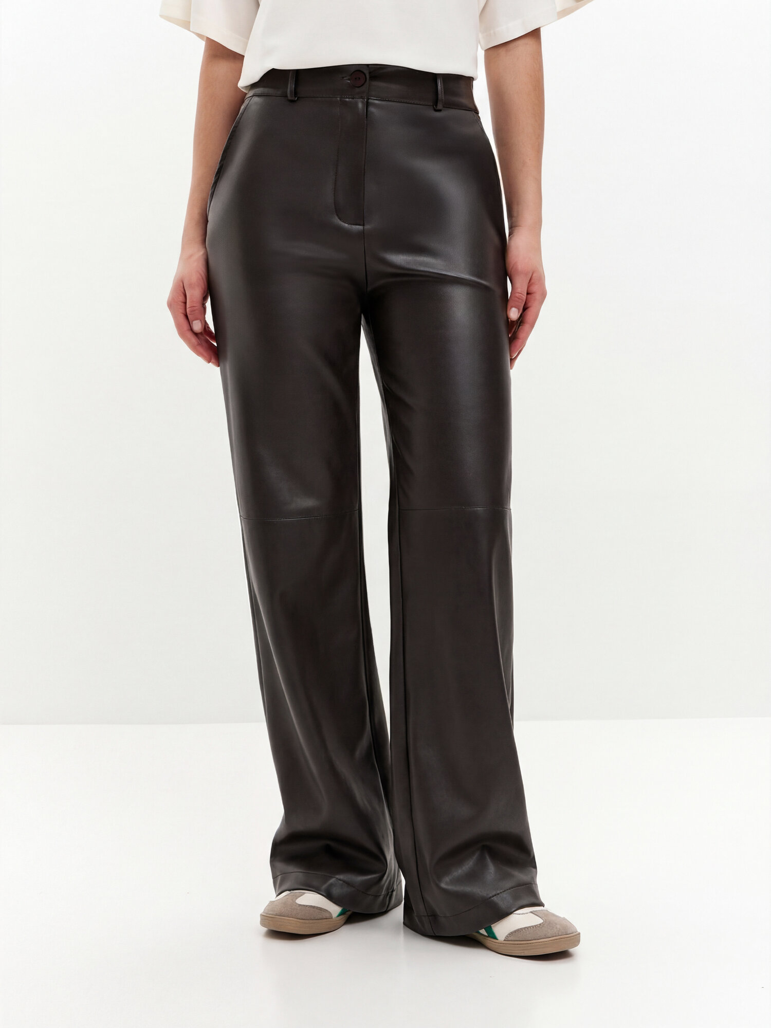 Брюки палаццо Весна, эко кожа 2026