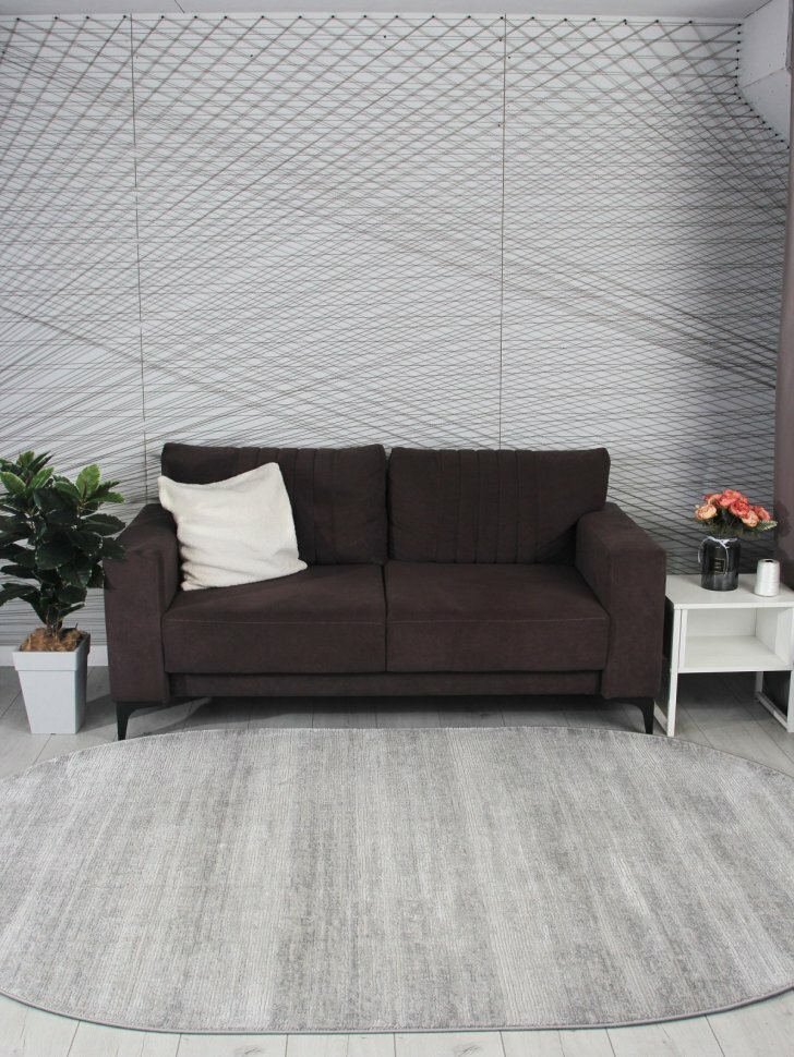 Ковер GL092G - GREY / GREY - Овал - коллекция NENSI (1.6 х 2.3 м)