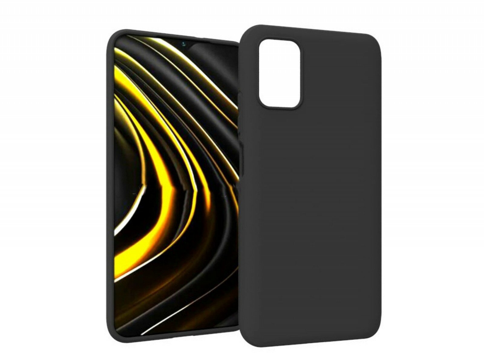 Чехол накладка MyPads для Xiaomi Poco M3 из мягкого силикона ультра-тонкий черный