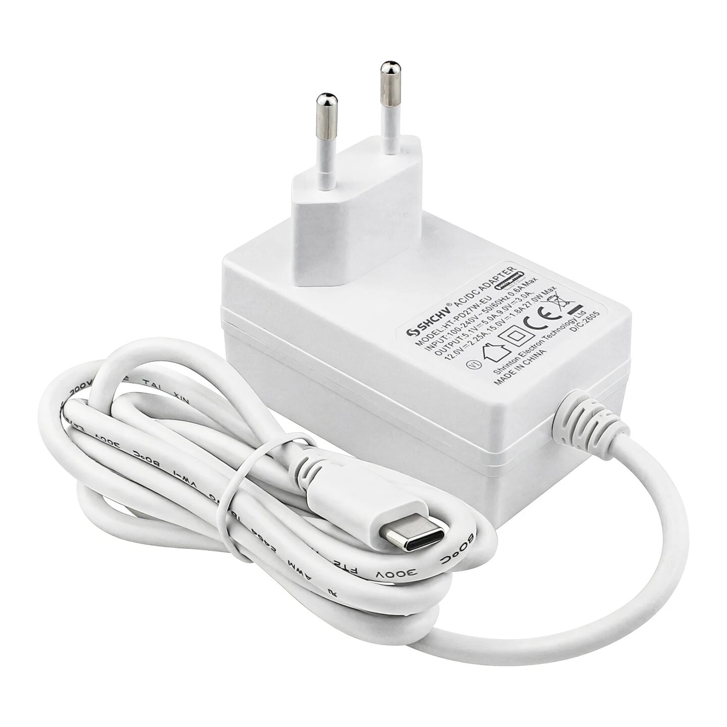 Блок питания SHCHV для Raspberry Pi 5/4B 27 Вт New-EU Plug
