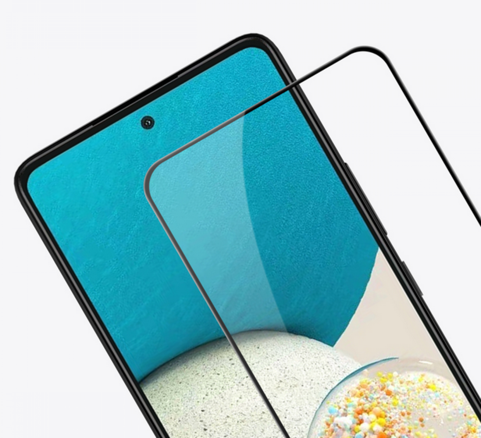 Защитное изогнутое стекло 3D/5D MyPads Forti Glass для Samsung Galaxy A53 5G с олеофобным покрытием черное