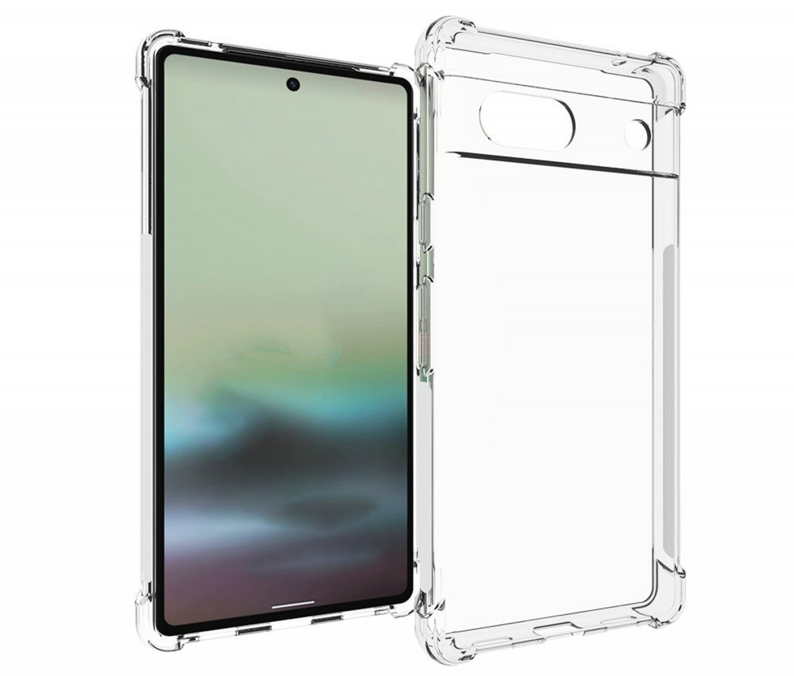 Чехол-бампер MyPads Tocco для Google Pixel 7A с усиленной противоударной защитой углов прозрачный