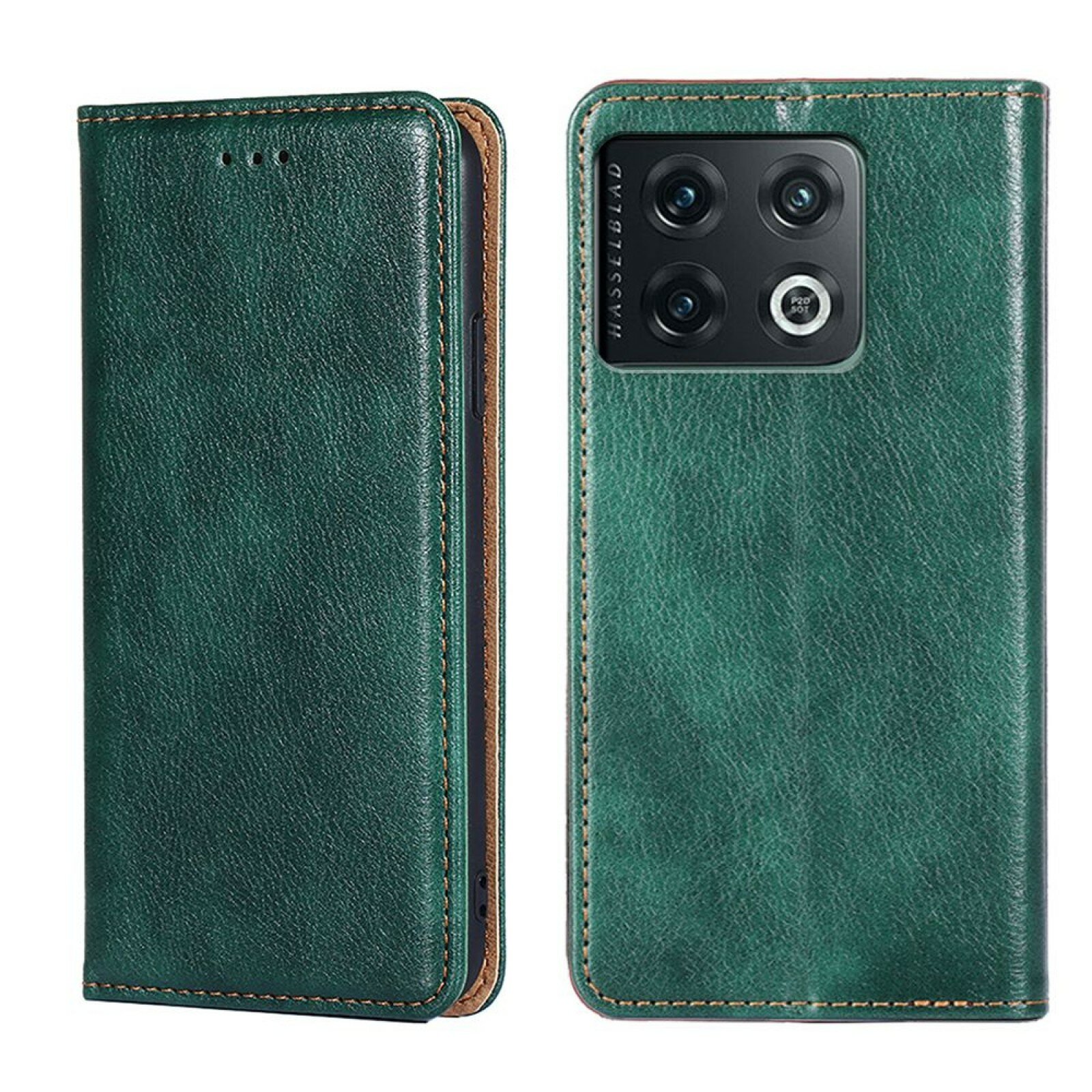 Чехол-книжка MyPads для OnePlus 10 Pro 5G зеленый из искусственной кожи