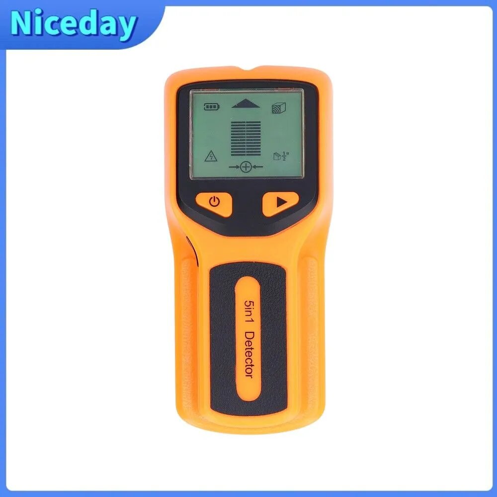 Цифровой настенный сканер Niceday 5 in 1 Detector для обнаружения дерева, металла и проводов, оранжевый