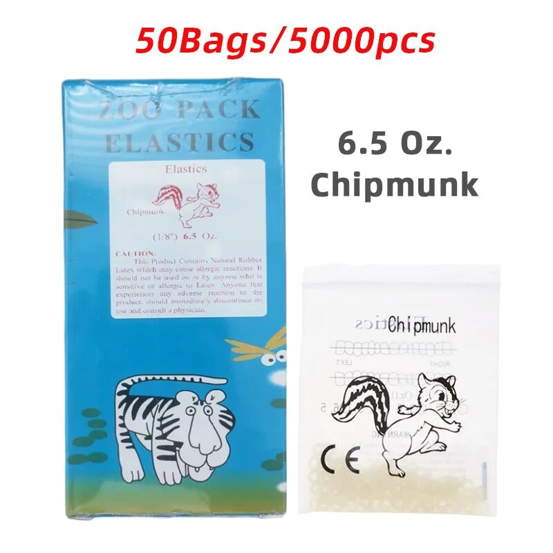 Ортодонтические резинки Chipmunk 6.5oz, 5000 шт