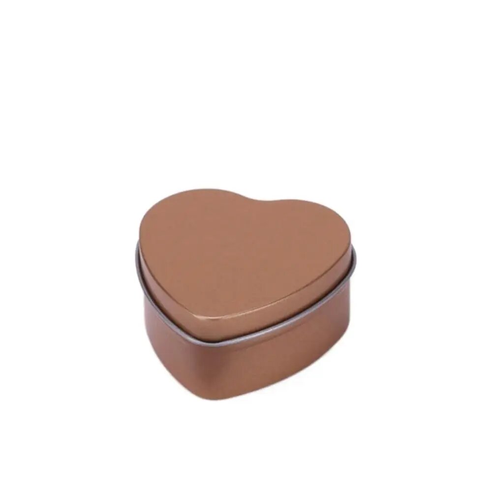 Металлические коробочки в форме сердца Коричневый, style A