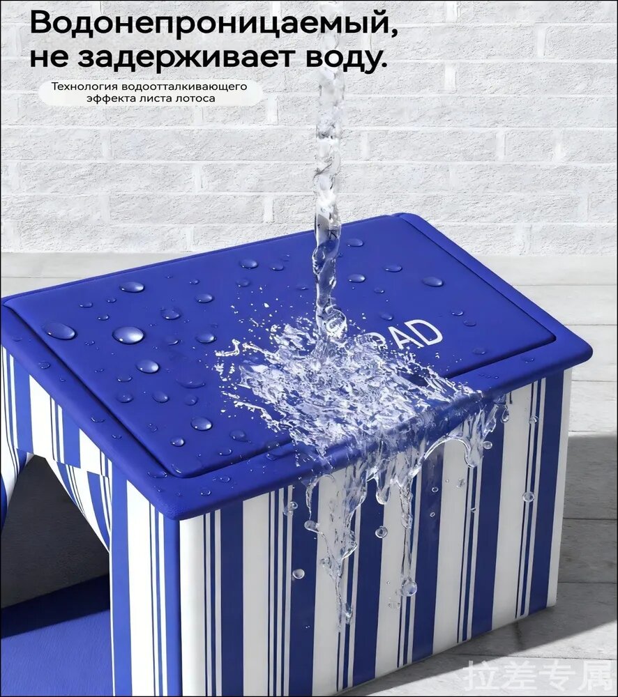 Утепленная уличная будка для собак для защиты от снега и мороза, деревянный домик для крупного пса — фото 1