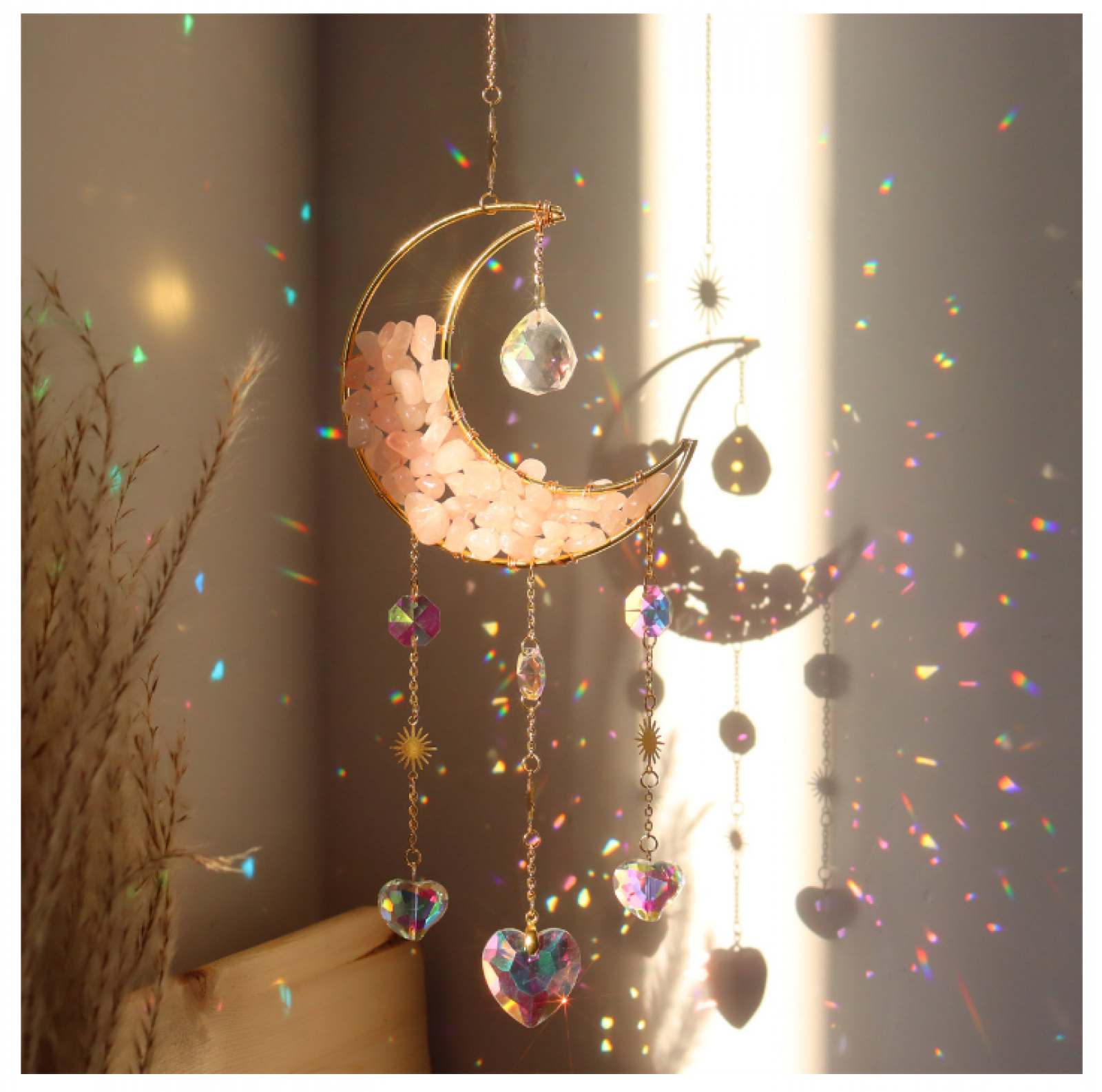 Настенный ловец снов MyPads с кристаллами, оберег для дома и детской комнаты