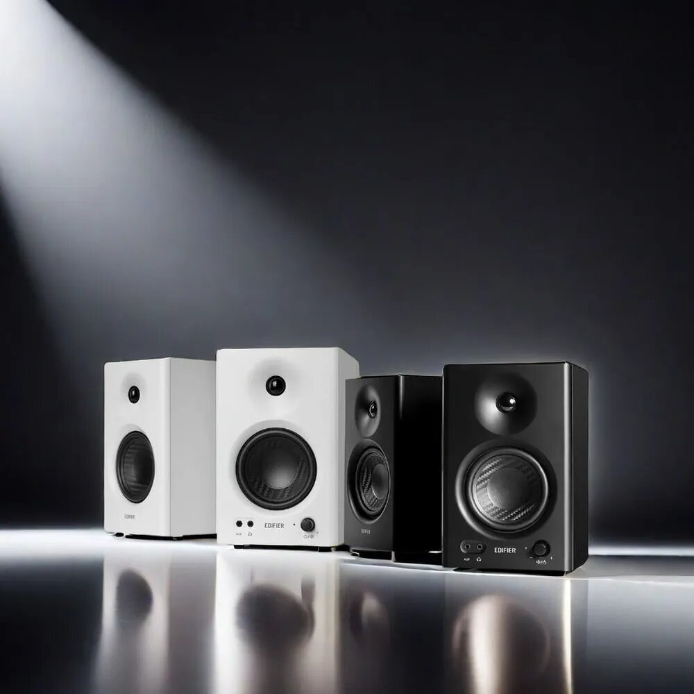EDIFIER MR4 HIFI Компьютерная акустика мониторного типа, деревянный корпус, два режима мониторинга и музыка — фото 1