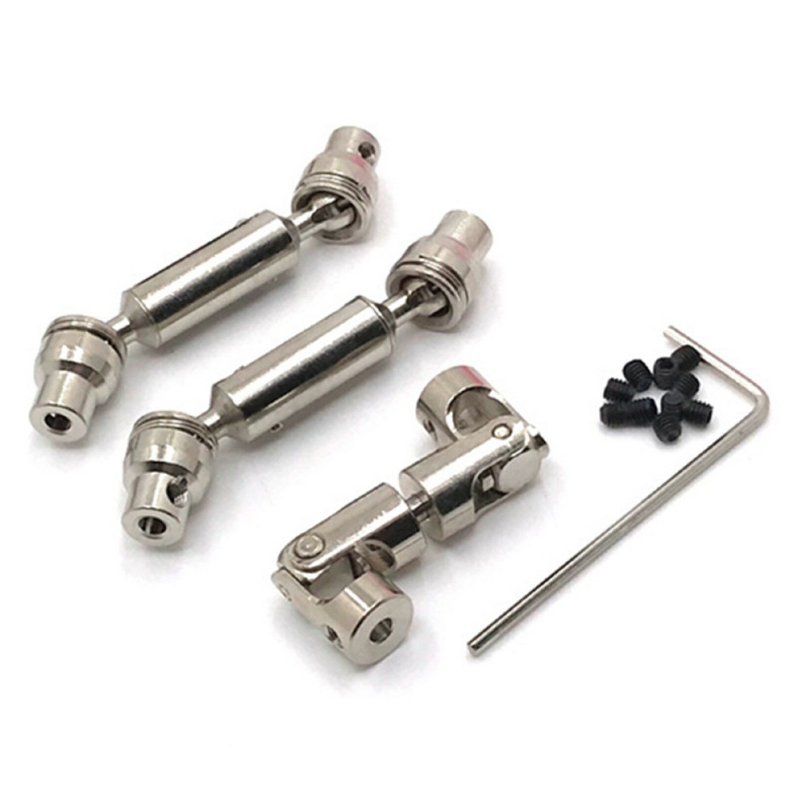 Приводные валы CVD MyPads металлические для WPL B16 B36 и JJRC Q60 Q63 Q64, комплект 3 шт.