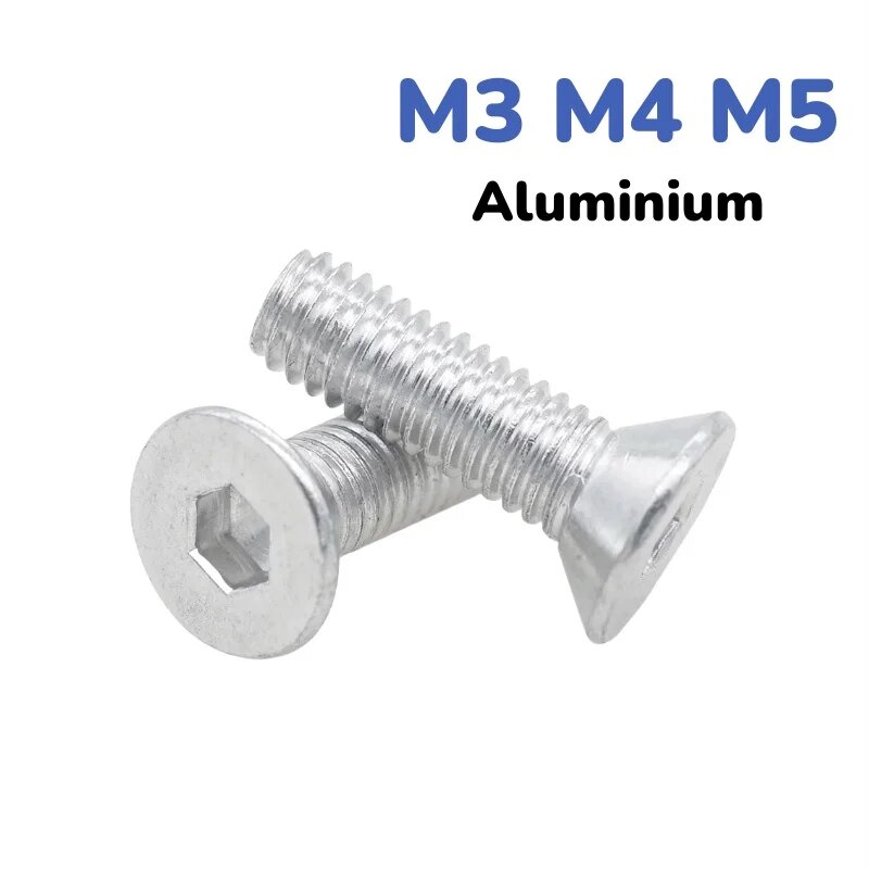 Винты алюминиевый сплав 6061 M3 M4 M5 M4-10pcs, 18 мм