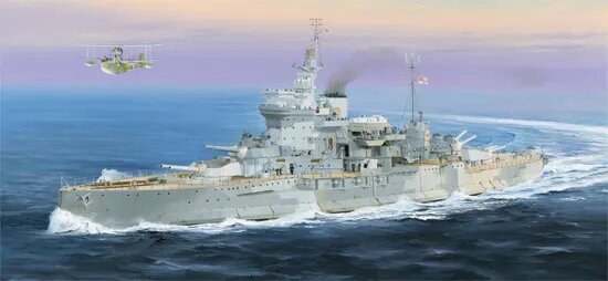 1/350 Британский линкор HMS Warspite Пластиковая сборная модель для моделирования