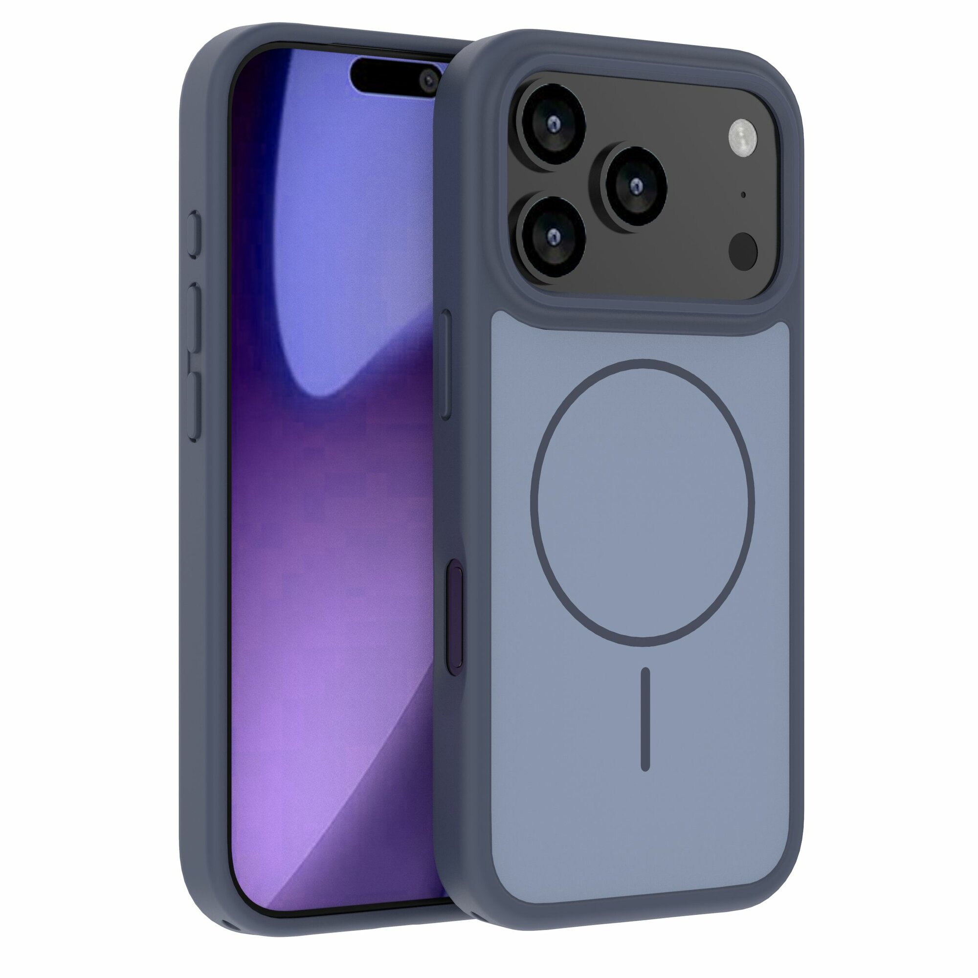 Противоударный чехол Supreme Two-tone Case с поддержкой MagSafe для iPhone 17 Pro (синий)