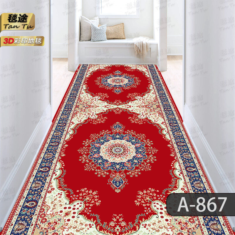 Коврик для пола в отеле, 3D-коврик, который можно разрезать, для входа, коридора, прихожей, лестницы, длинная полоса коврового покрытия для отелей.