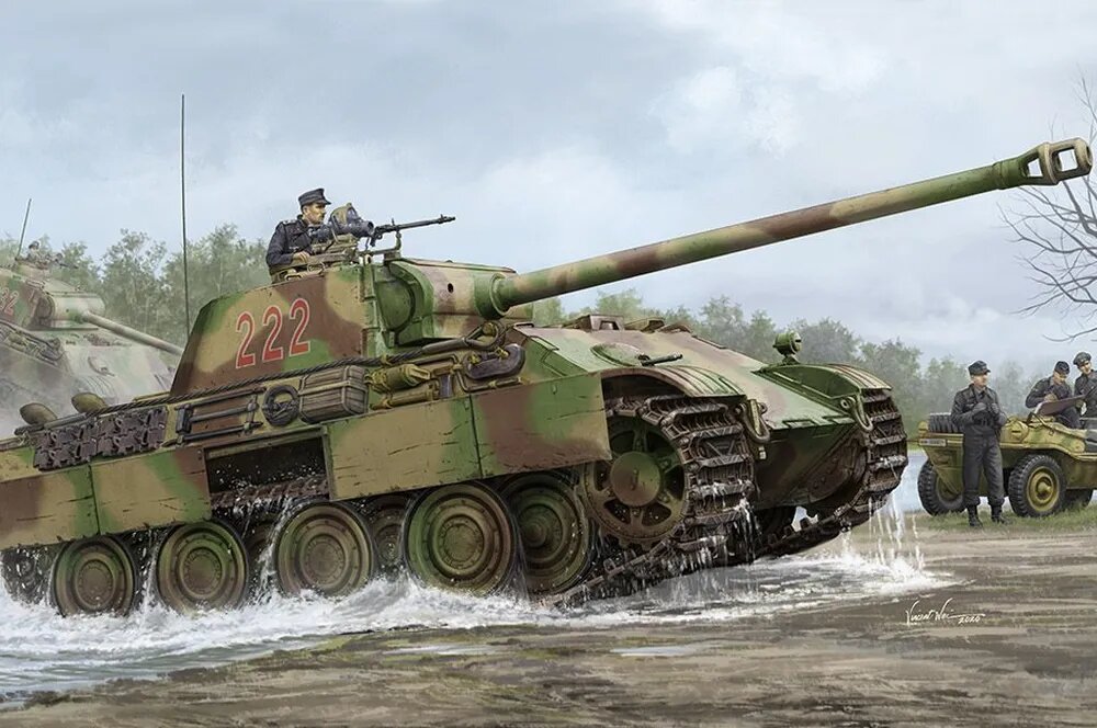 1/35 Немецкий танк Panther G поздняя версия. Сборная модель для коллекционеров