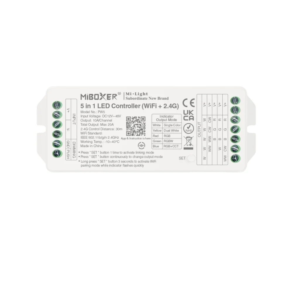 Miboxer PW5 (5 in 1 20A) LED Контроллер WiFi