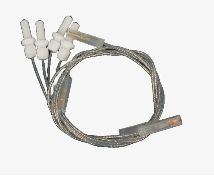 Свеча электроподжига газовой плиты Гефест 1100, 3100 до 2004 г. в, L=500 мм, комплект 4 шт.