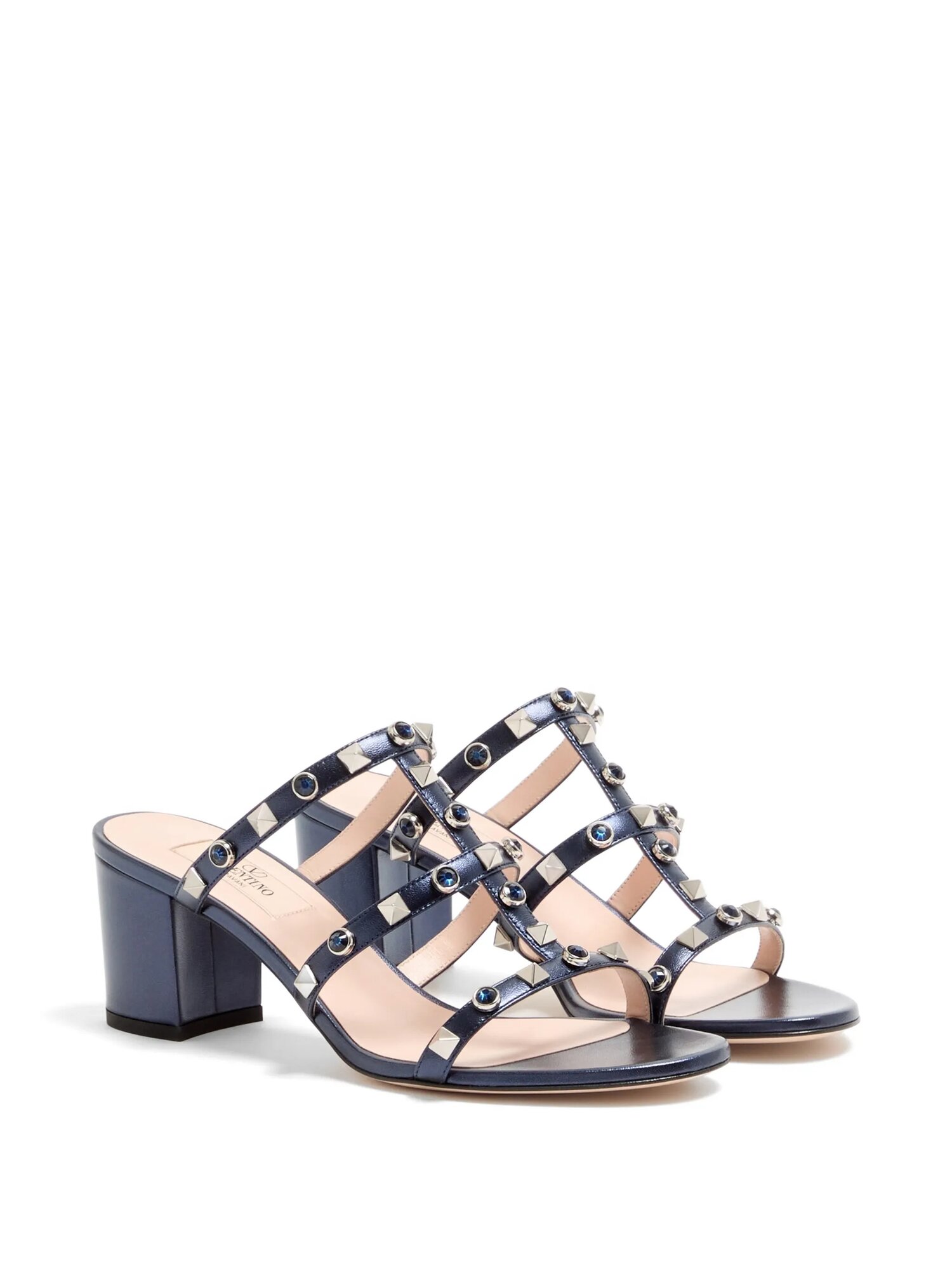 Босоножки Valentino Rockstud, размер 35, синий — фото 1