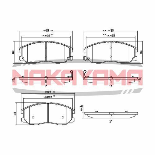 Колодки тормозные дисковые передние chevrolet captiva (c100, c140), opel antara 06- Nakayama HP8523NY