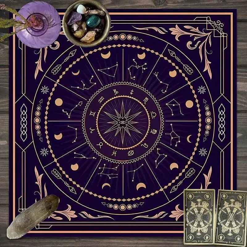 Скатерть для гадания таро 90X90CM из фланели, для защиты карт