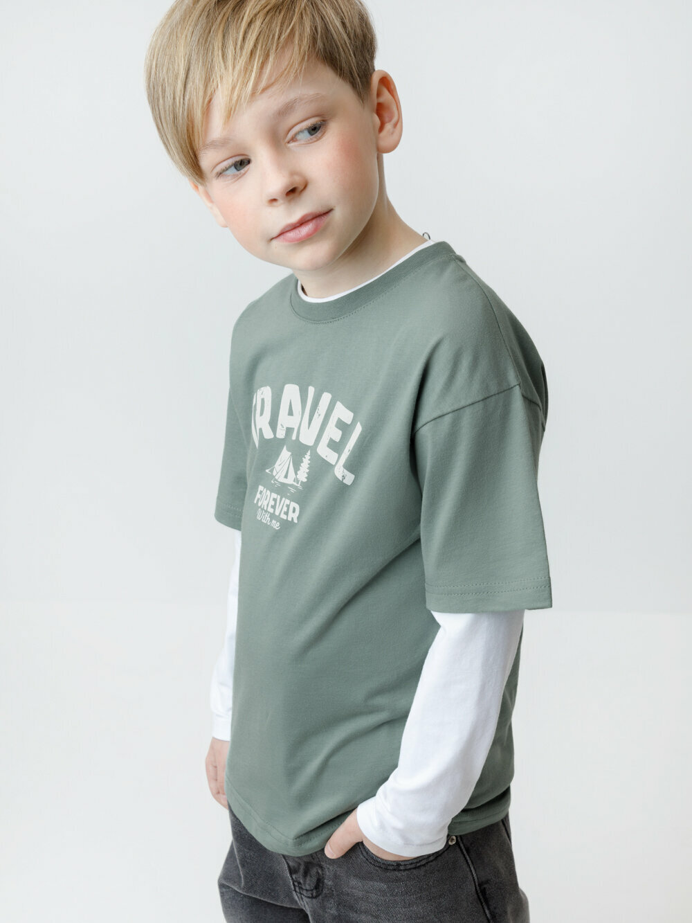 Футболка КР 302949/хаки 5107 к678