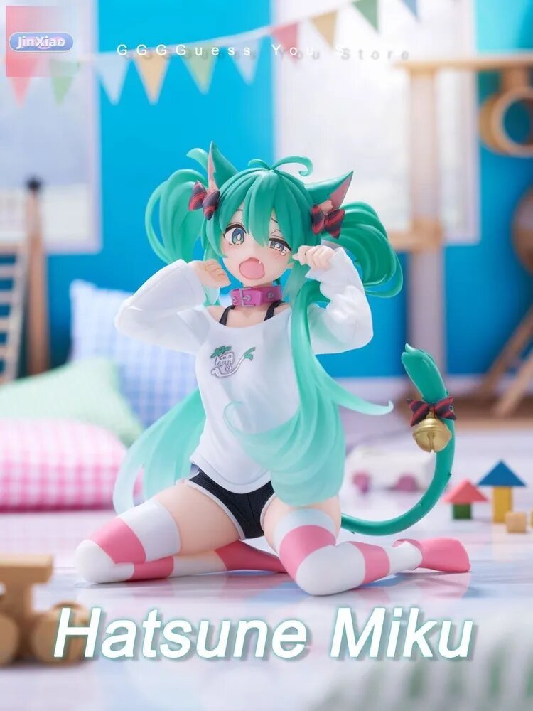 Аниме фигурка Hatsune Miku Кошачьи ушки, 11.5см, винил, для девочек
