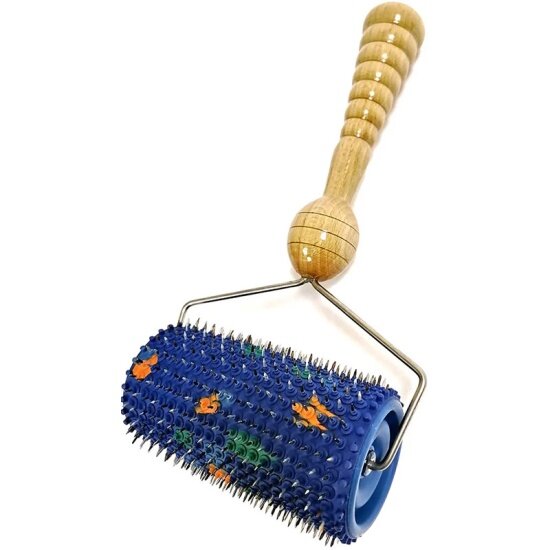 Массажный валик Ляпко аппликатор «Валик Большой М» (шаг игл 5,0 мм, D = 61 мм, ш = 111 мм) синий