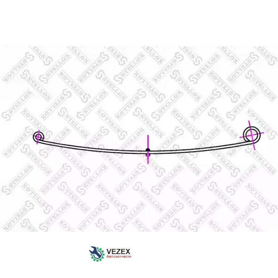 STELLOX 1200002SX рессора пер! 57 275 01\ Ford Transit 100L/130/160/190 LWB 1-лист. 85-92