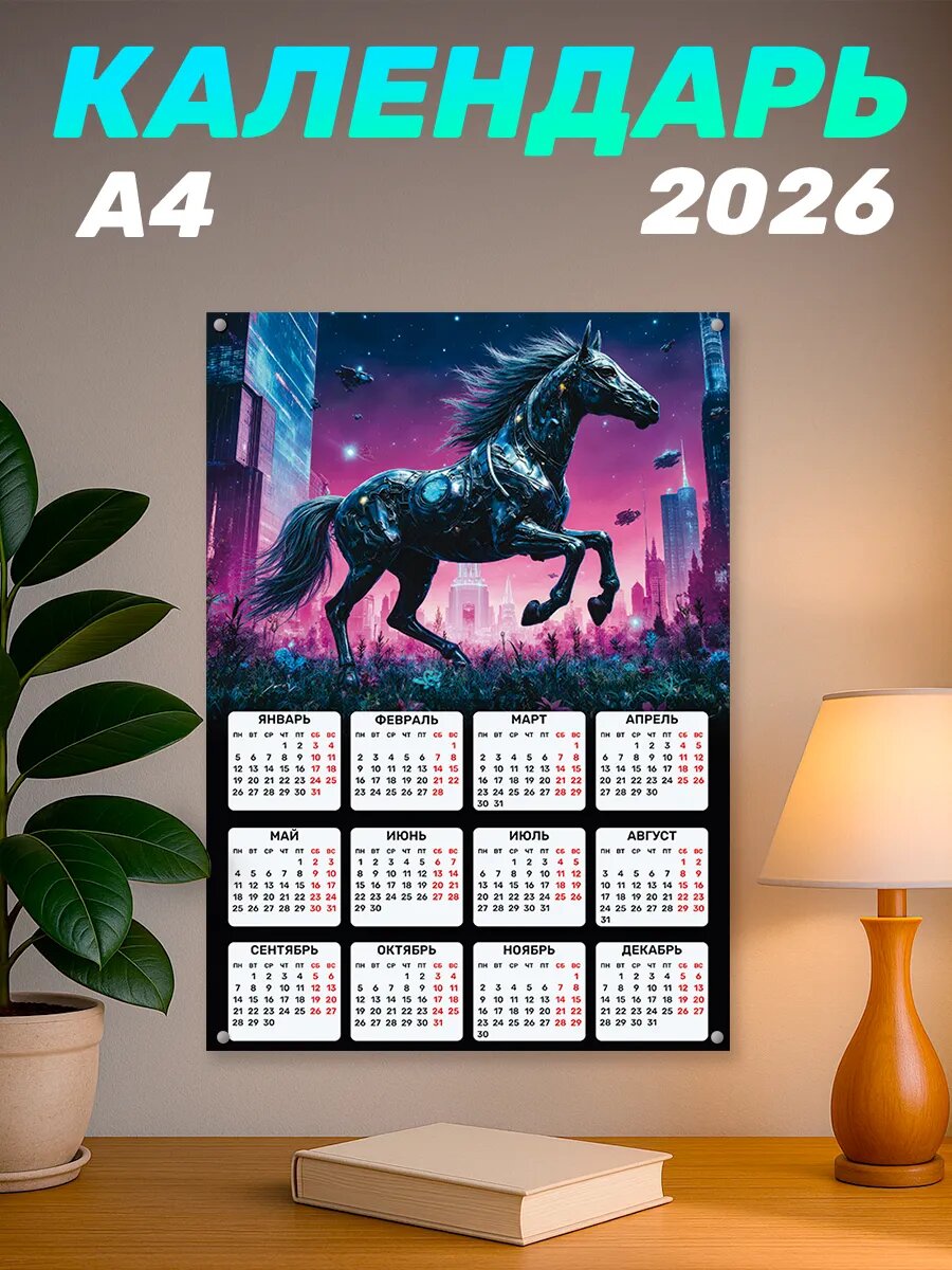 Календарь 2026 настенный Символ года 2026 Лошадь