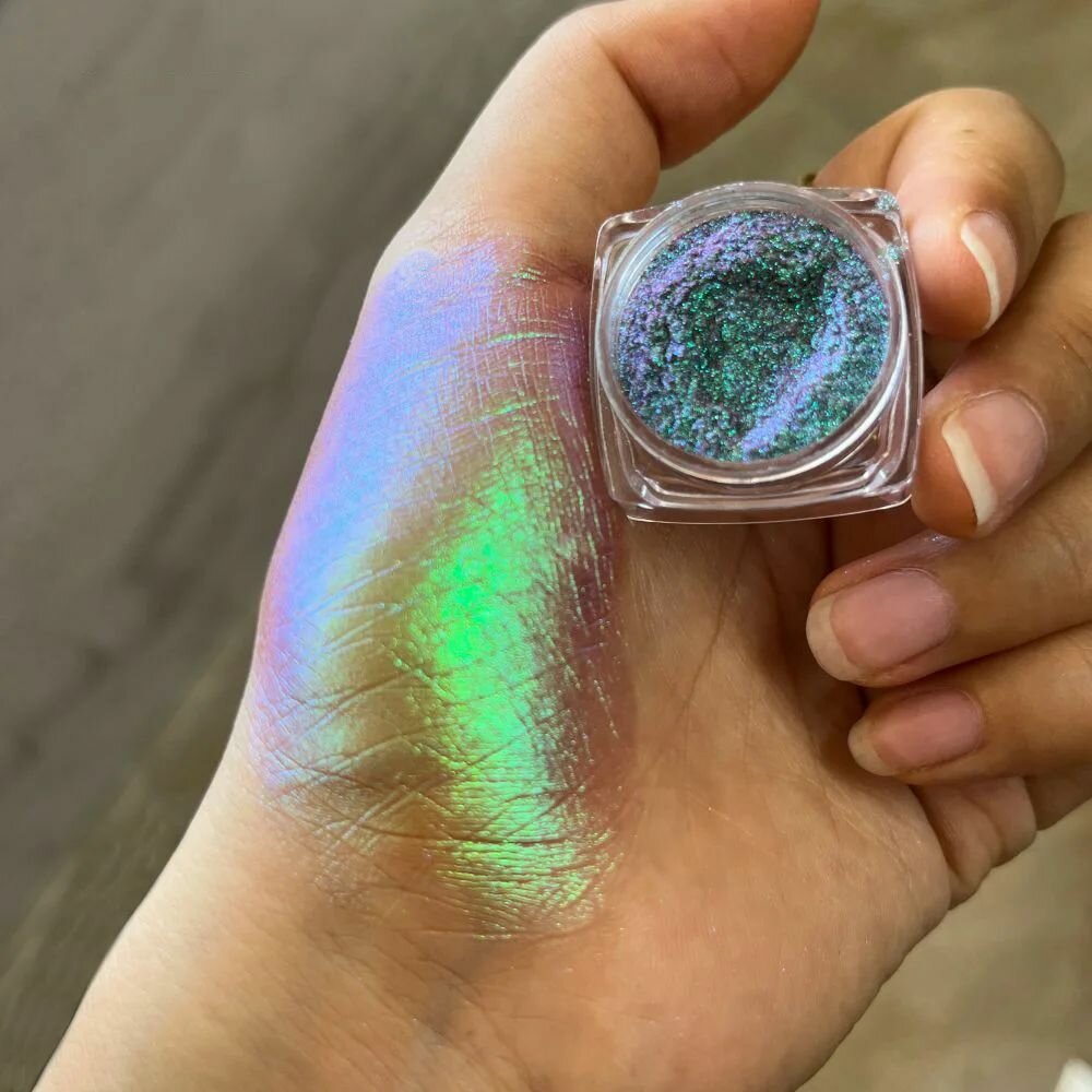Разноцветные тени для век, пудра для ногтей, неоновая радужная краска aurora neon