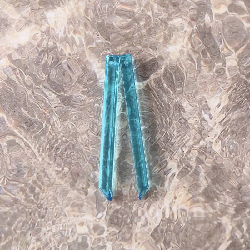 Синие пьезоэлектрические серьги из дымчатого кварца