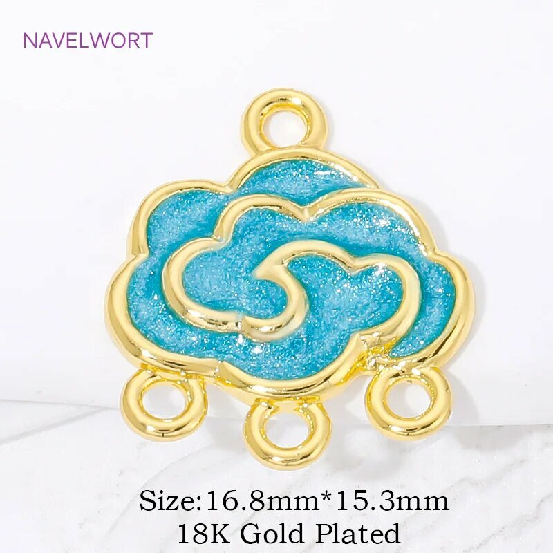 Коннектор для бижутерии, 18K Gold Plated, 4 шт