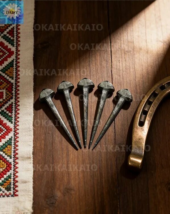 Подковные гвозди, 10 шт, кованая низкоуглеродистая сталь, для ремонта копыт, черные