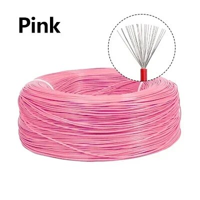 Провод розовый 22 AWG, 5 метров, ПВХ