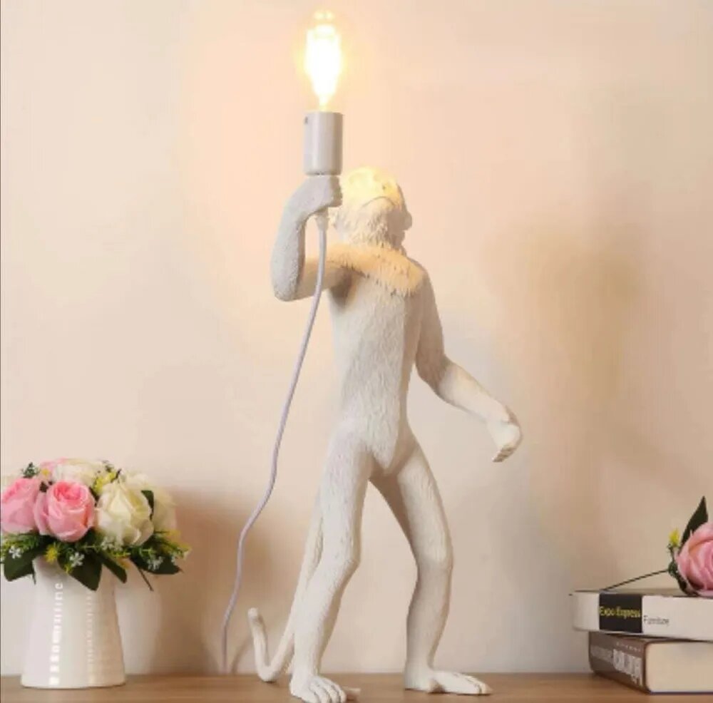Lighting Люстра, E27 Светодиодный светильник в виде обезьяны из смолы для гостиной и спальни